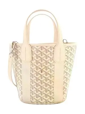 Goyard Goyard Belharra Coated Canvas PM Tote Bag White