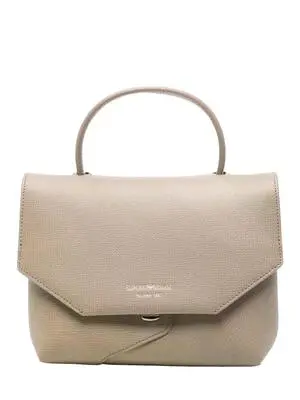 Emporio Armani Grained Leather Mini Tote Bag - Neutrals