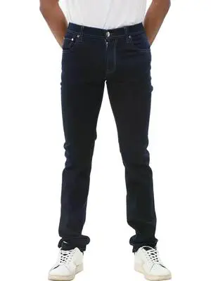 Corneliani Slim-fit Jeans With Contrast Stitching - Blue