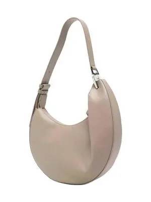 Emporio Armani Grained Leather Shoulder Bag - Neutrals