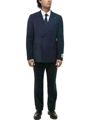 Corneliani Double-breasted Peak-lapel Suit - Blue
