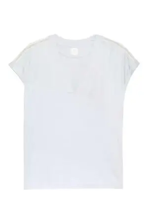 ELEVENTY Eleventy V-Neck T-Shirt With Cap Sleeves