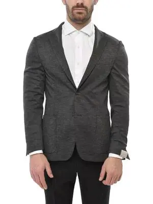 Corneliani Single-breasted Wool Blazer - Grey