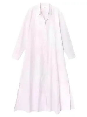 Xirena Striped Cotton Midi Shirt Dress - White