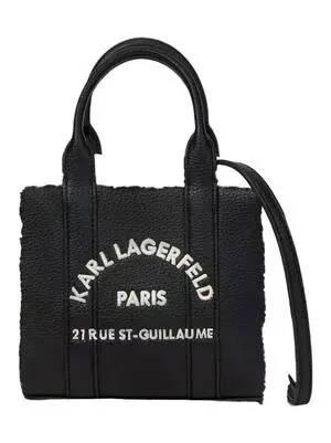 KARL LAGERFELD Karl Lagerfeld Mini Rue St-Guillaume Shearling Square Tote Bag