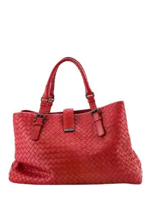 Bottega Veneta Bottega Veneta Roma Bag Intrecciato Nappa Medium Tote Bag Red