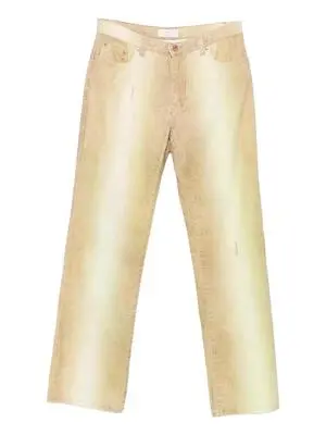 Roberto Cavalli 2000s Snakeskin-effect Straight-leg Trousers - Neutrals