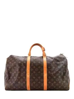 LOUIS VUITTON Keepall Monogram Canvas 50 Travel Bag - Brown
