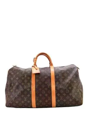LOUIS VUITTON Keepall Monogram Canvas 50 Travel Bag - Brown