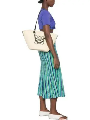 Loewe Medium Woven Tote Bag - Neutrals