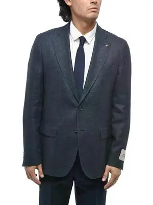 Corneliani Single-breasted Flap-pocket Blazer - Blue