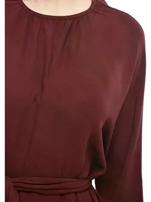 SUPER BLOND Belted Maxi Dress - Red