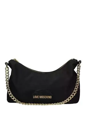 Moschino Logo-patch Shoulder Bag - Black