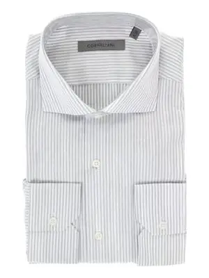 Corneliani Striped Cotton Shirt - White