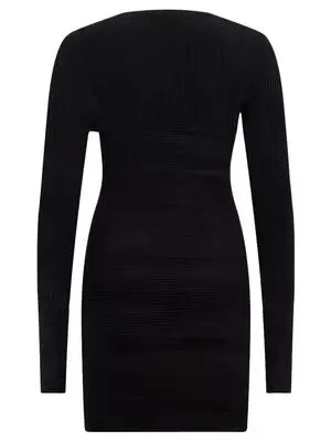 Philosophy Di Lorenzo Serafini Twist-detail Ribbed-knit Mini Dress - Black