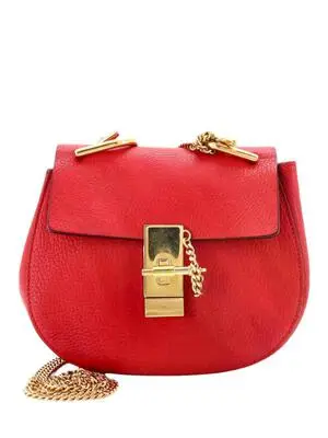 Chloé Drew Leather Mini Crossbody Bag - Red