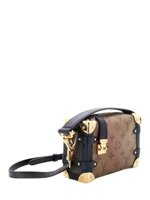 LOUIS VUITTON Side Trunk Handbag Reverse Monogram Canvas Pm Shoulder Bag - Black