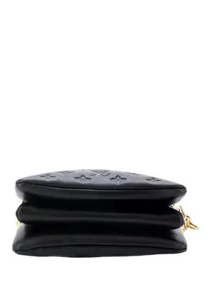LOUIS VUITTON Monogram Embossed Lambskin Coussin Bb Crossbody Bag - Black