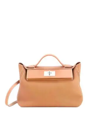 Hermès 24/24 Bag Togo With Swift Satchel - Brown