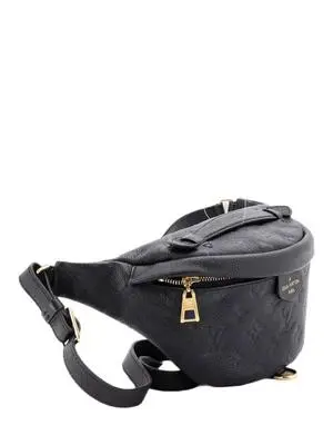 LOUIS VUITTON Monogram Empreinte Leather Belt Bag - Black