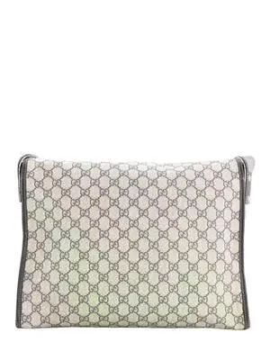 Gucci Gg Coated Canvas Messenger Bag - Blue