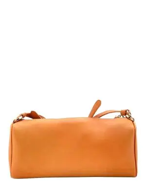 Prada Prada Zip Buckle Leather Shoulder Bag Orange