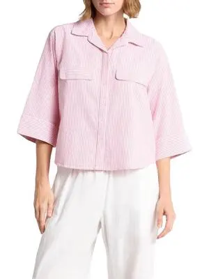 BEACHLUNCHLOUNGE Jennie Button-up Shirt - Ruby Ring