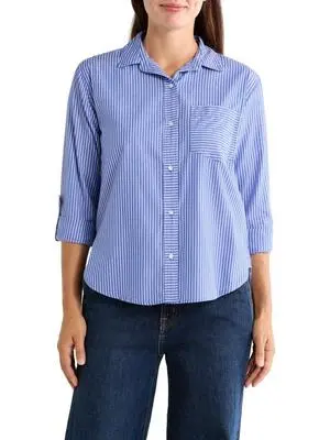 BEACHLUNCHLOUNGE Carson Stripe Button-up Shirt - Hudson River