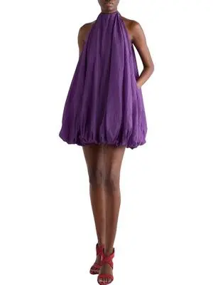 Alaïa Soft Nylon Balloon Minidress - Violet