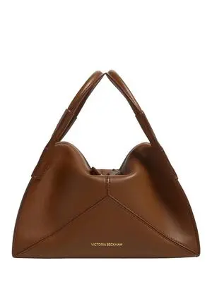 Victoria Beckham Mini Plié Handbag - Dark Tan