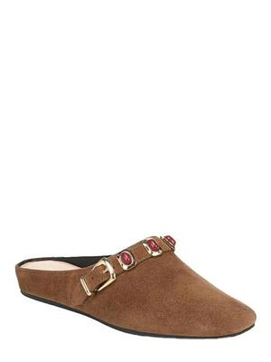 Veronica Beard Narcisa Flat Mule - Chestnut