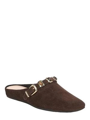 Veronica Beard Narcisa Flat Mule - Espresso