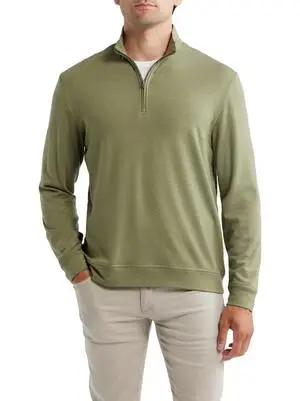 Johnnie-o Tahoe Quarter Zip Pullover - Thyme