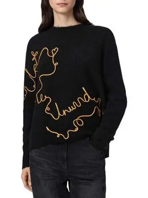 ALLSAINTS Unwind Jumper Crewneck Sweater - Black