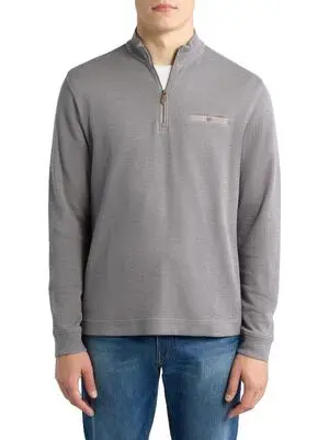 Johnnie-o Johnnie-O Flame Stitch Quarter Zip Pullover Thunder