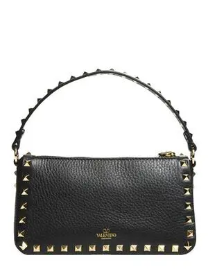 Valentino Garavani Small Rockstud Leather Shoulder Bag - Black