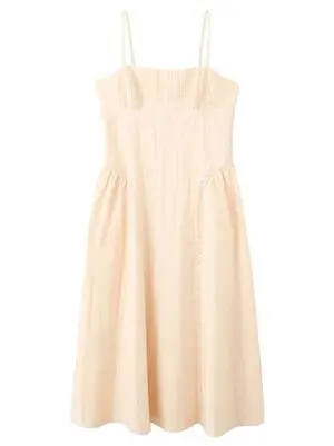 Mango Lace Trim Corset Dress - Sand