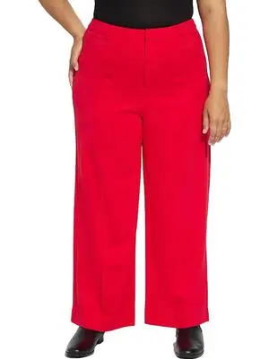 Lyssé Lysse Nadia High Waist Wide Leg Ponte Trousers Rouge