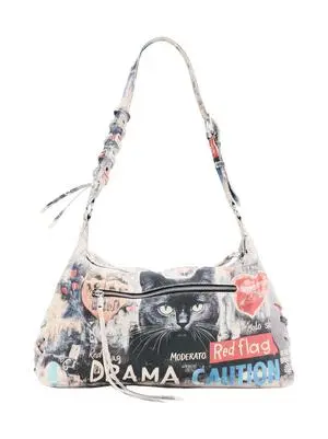 Desigual Large Printed Denim Tote Bag - Multi