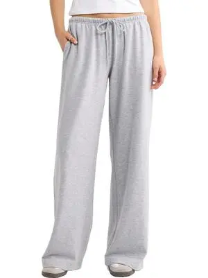 Bp. Wide Leg Sweatpants - Grey Soft Heather