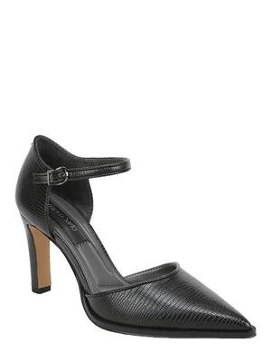 Franco Sarto Franco Sarto Alexa Pointed Toe Ankle Strap Pumps Black