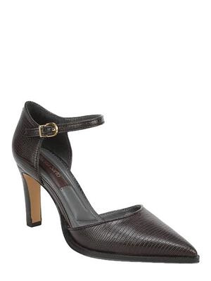 Franco Sarto Franco Sarto Alexa Pointed Toe Ankle Strap Pumps Brown
