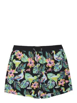 PARTY PANTS Tross Party Starter 5-inch Swim Trunks - Black