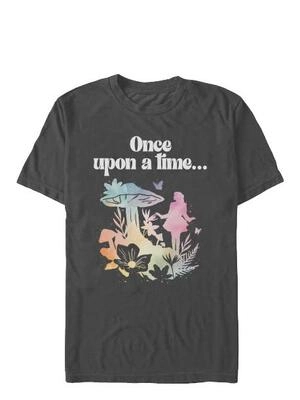 DESCENDANTS Watercolor Once Upon A Time Short Sleeve Graphic T-shirt - Charcoal