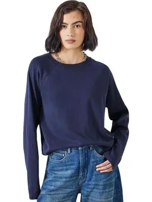 HUSH Matilda Raglan Top - Dark Navy