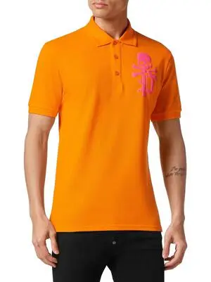 Philipp Plein Polo Shirt Skull&bones - Orange