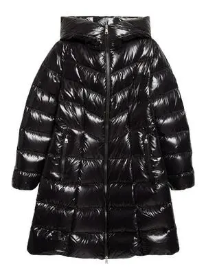 Moncler Marusse Long Quilted Down Coat - Black