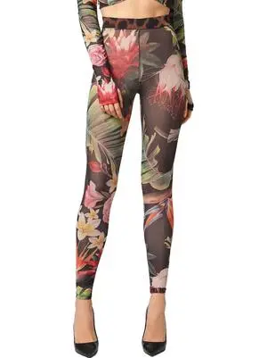 Philipp Plein Floral Print Leggings - Black/multicolored