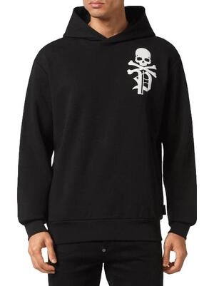 Philipp Plein Gothic Plein Hooded Sweatshirt - Black