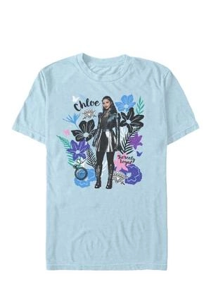 DESCENDANTS Wicked Wonderland Fiercely Loyal Portrait Graphic T-shirt - Light Blue